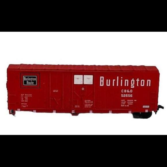 Toys | Vintage Burlington Route Box Car Train Red New Out Of The Box 55 ...